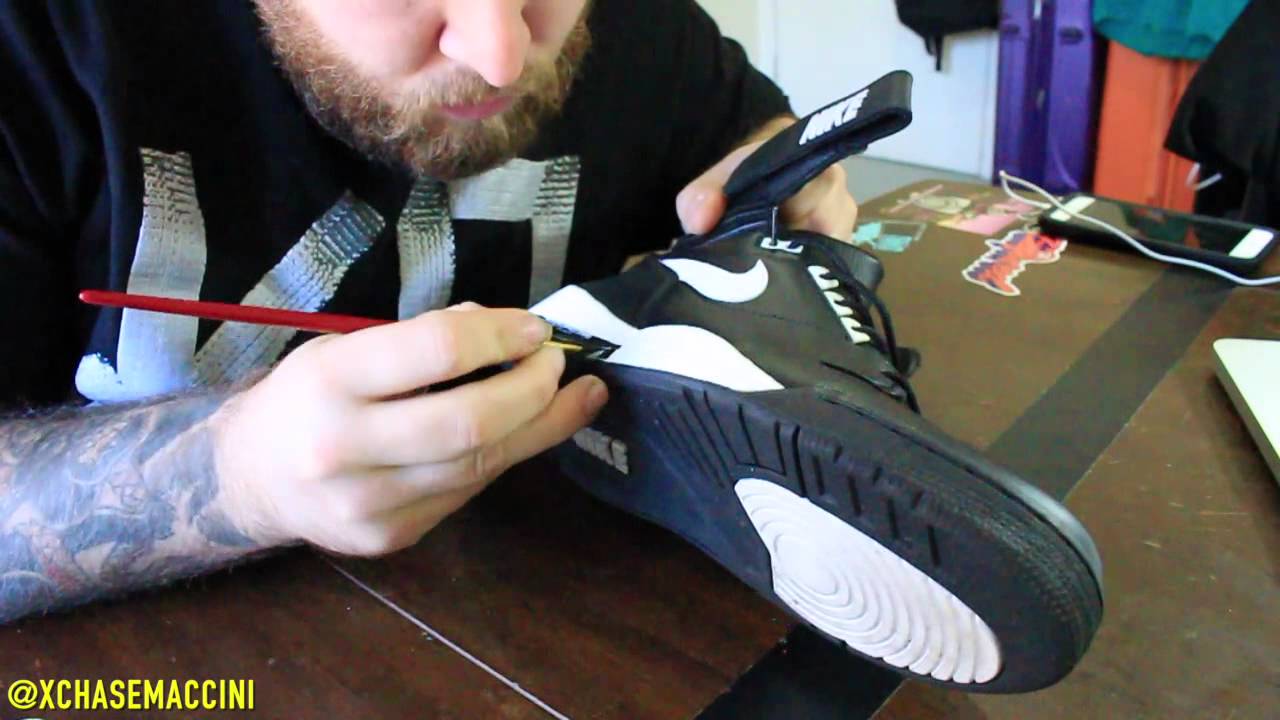 NIKE AIR REVOLUTION MIDSOLE RESTORATION REPAINT! | xChaseMaccini - YouTube
