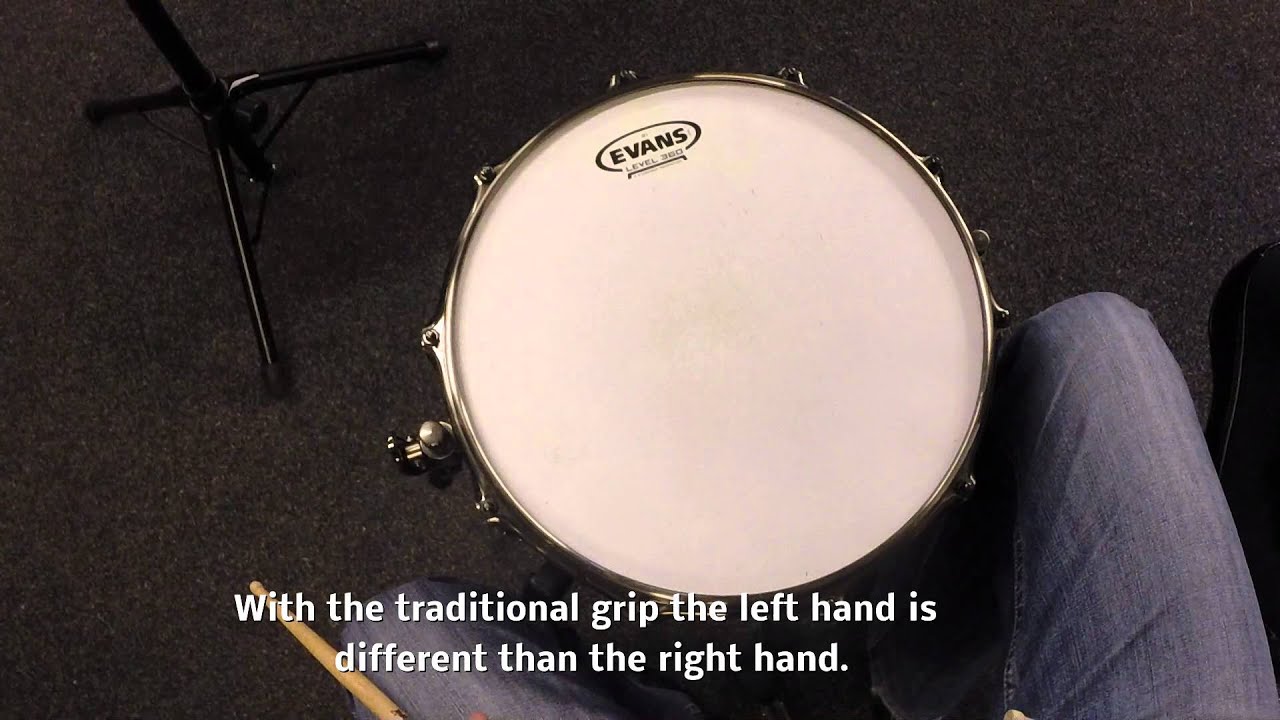 stokhouding/grip (snare drum basics 1) - YouTube
