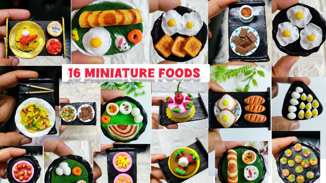 16 Different miniature food fridge magnets/Miniature foods/clayarts ...
