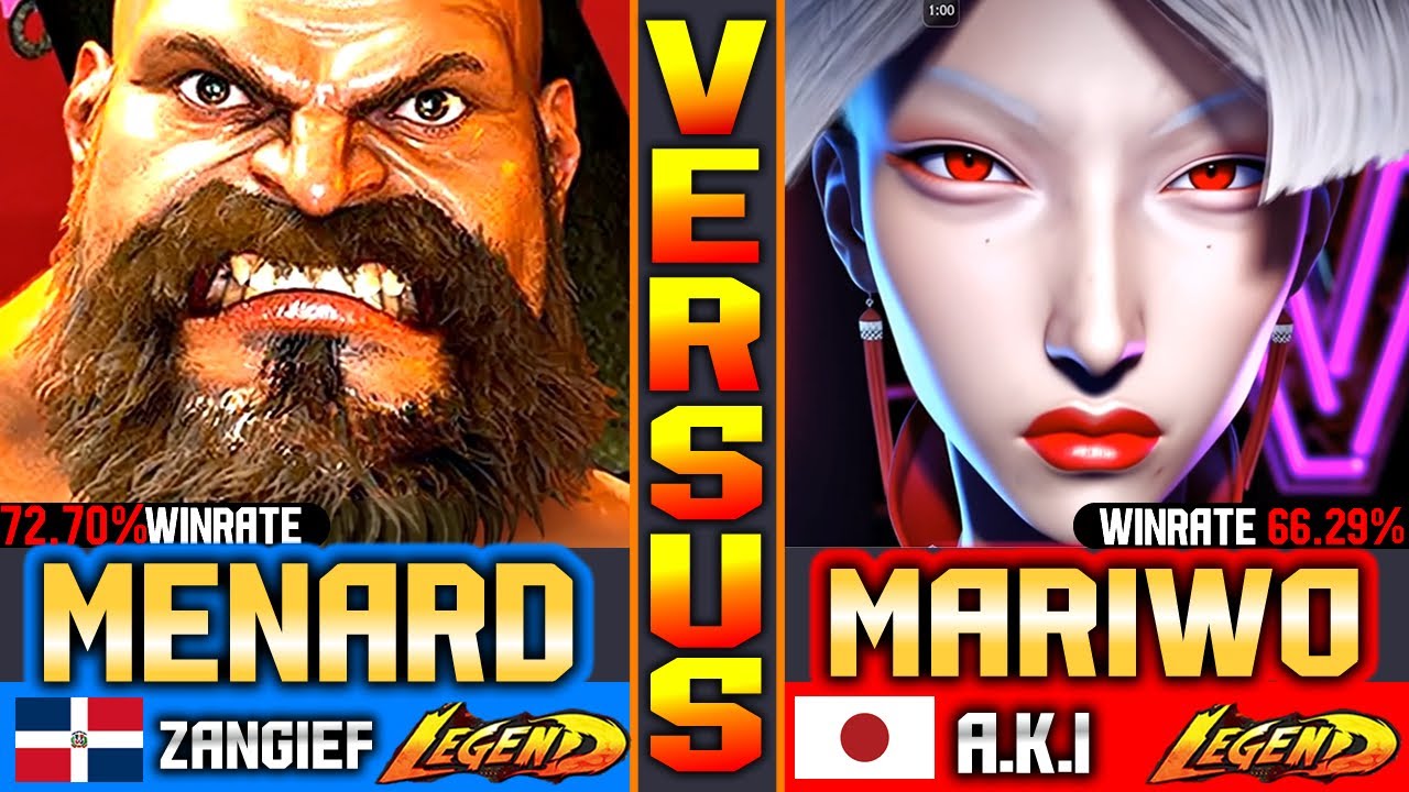 SF6 — MenaRD in Japan | Zangief vs AKI (vs Mariwo) High-Level Street ...