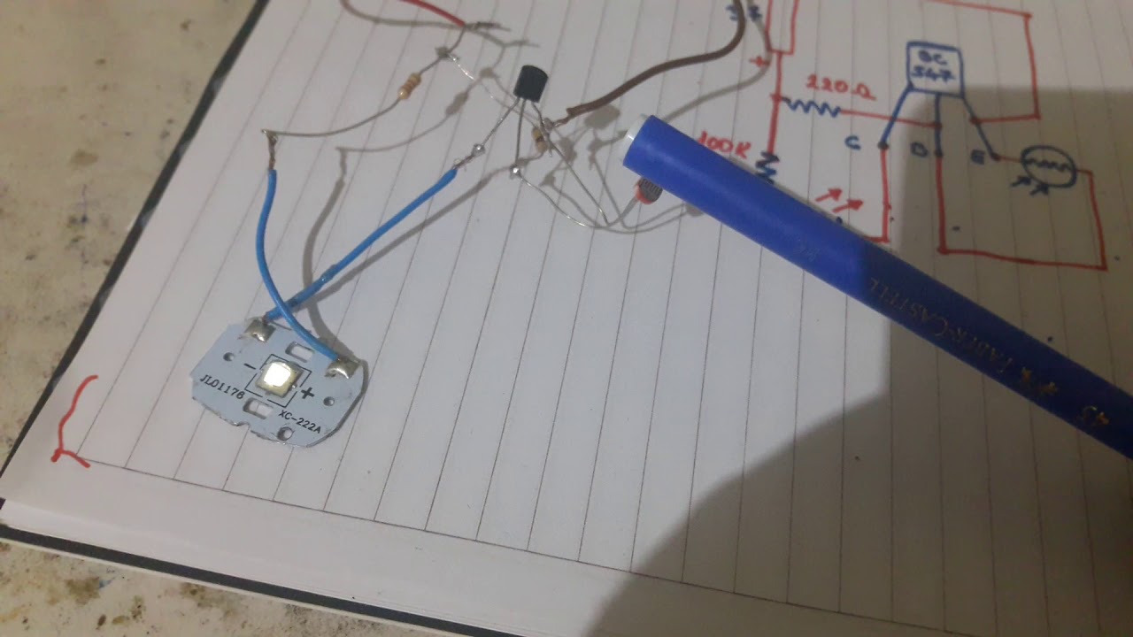 LDR DARKNESS SENSOR CIRCUIT - YouTube