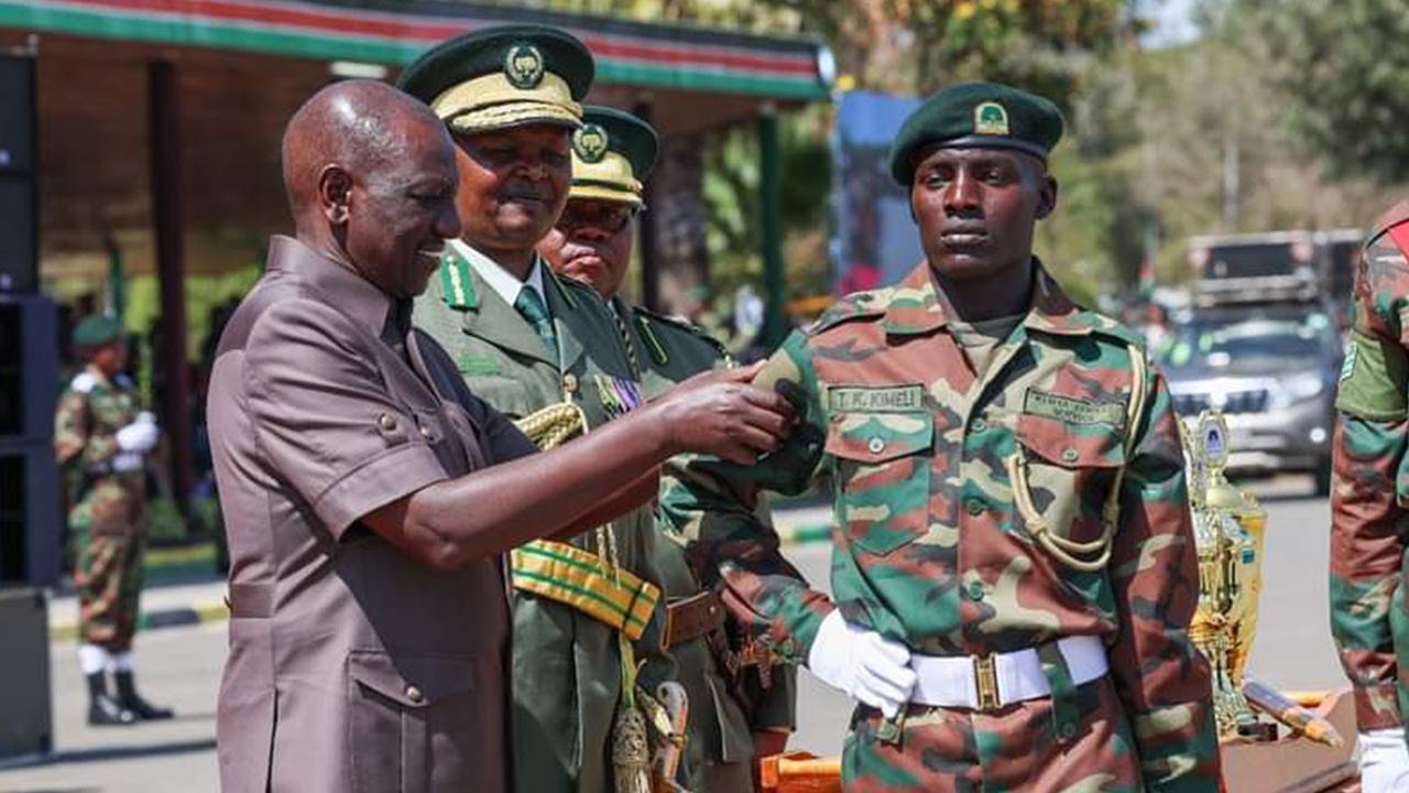 WOW: Watch Ruto Arrive & Inspect Parade During KFS Officers Graduation ...