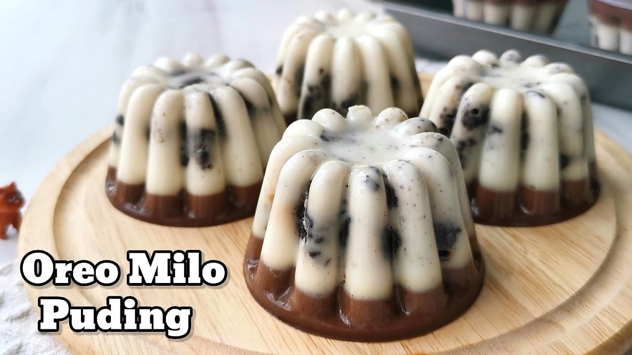 PUDING OREO MILO | Resepi mudah pasti jadi | Resepi Agar Agar Oreo ...