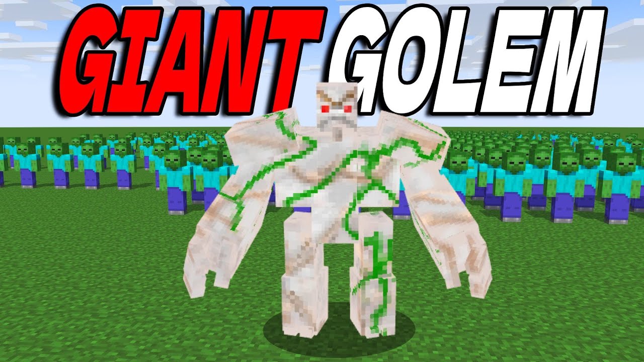 NEW Minecraft Boss GIANT GOLEM - YouTube