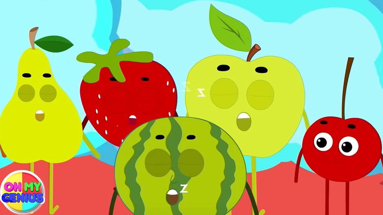 Fruits Ten In The Bed, Number Song, Nursery Rhymes for Babies - YouTube