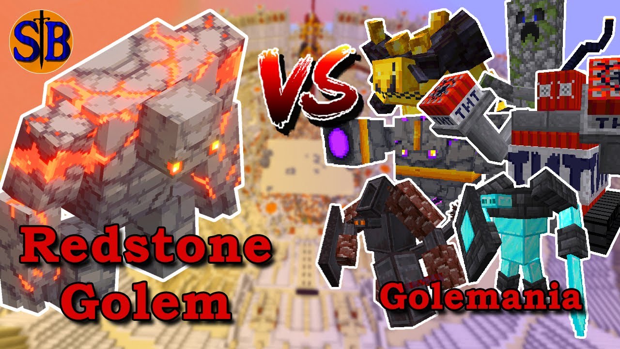 Redstone Golem vs Golemania team | Minecraft Mob Battle - YouTube