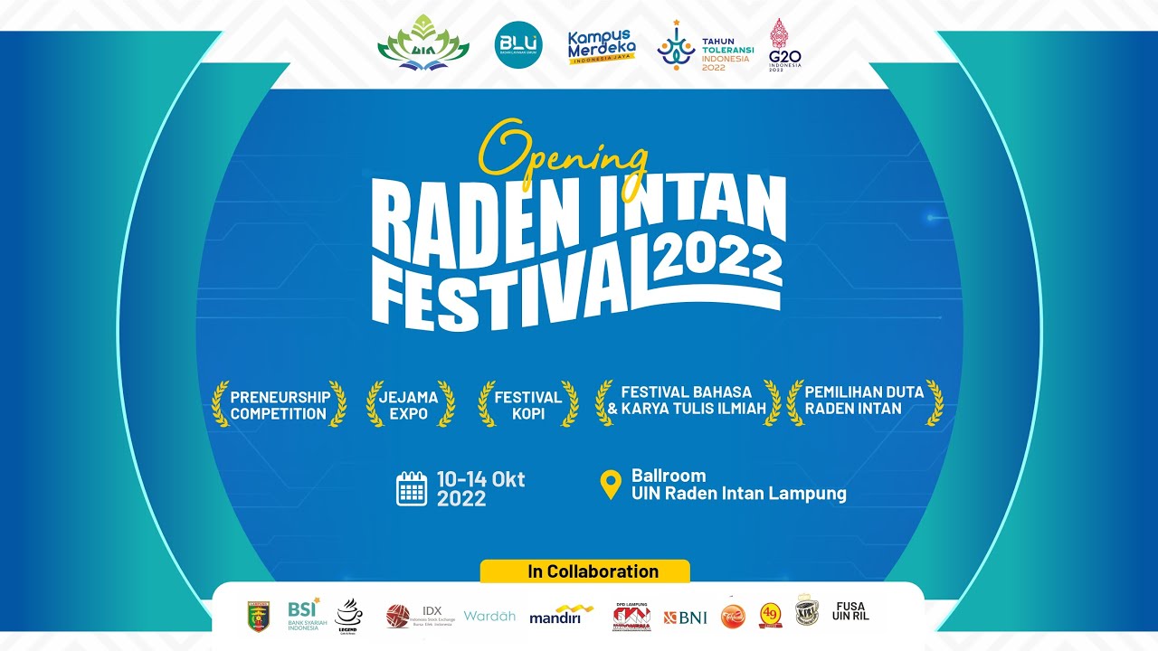 🔴 LIVE | OPENING RADEN INTAN FESTIVAL 2022 - YouTube