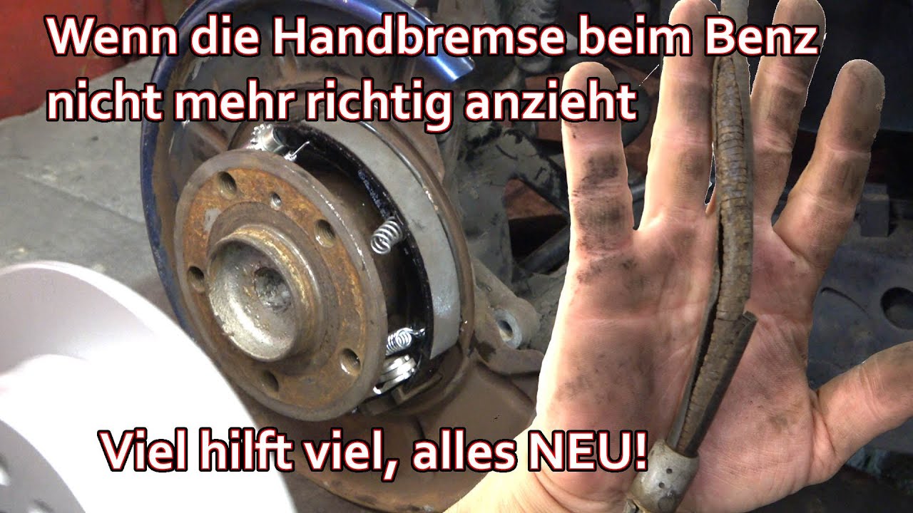 Mercedes Bremsscheibe mit Innentrommel und Handbremsseile wechseln ...