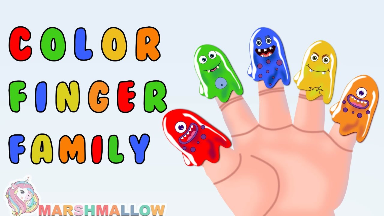 Color Family | Marshmallow Kids | Finger Family | Color Finger Family ...
