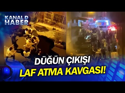 Düğün Çıkışı Laf Atma Kavgası! Birbirlerini Tekme Tokat Dövdüler