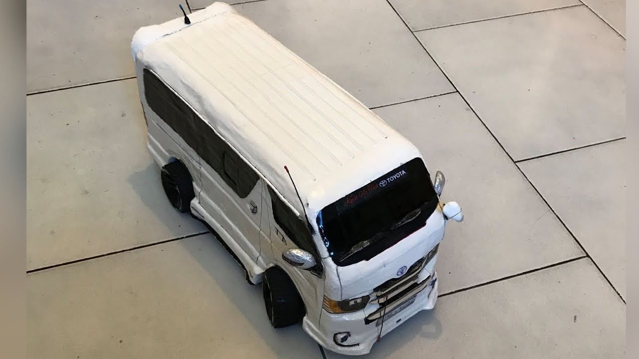 Toyota hiace homemade rc van high speed rc model - YouTube