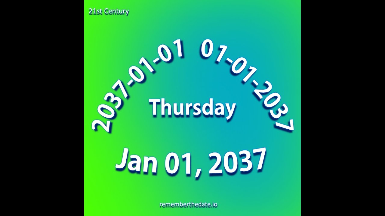 Remember The Date - 21st Century : Year 2037 - YouTube