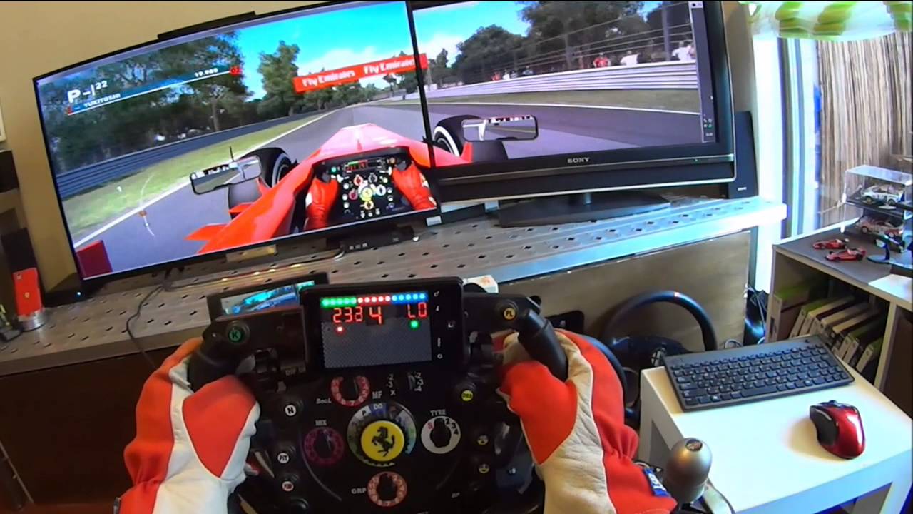 F1 2013 Ferrari Monza Dual Display T500RS F1 Wheel - YouTube