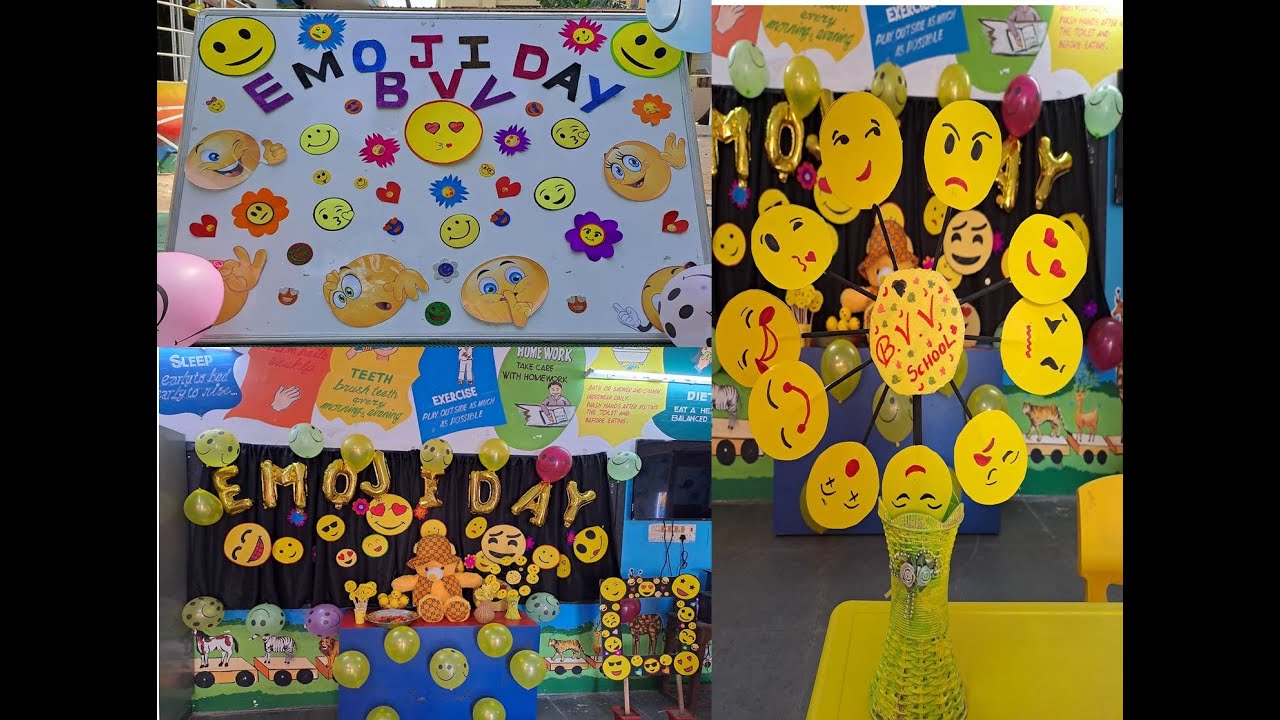 BVV SCHOOL EMOJI DAY CELEBRATION BY KINDERGARTEN STUDENTS - YouTube