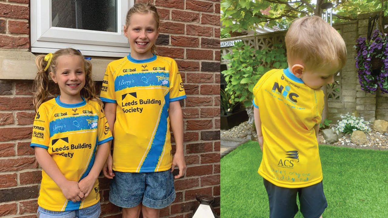 Rhinos launch new look Magic shirt designed by Rob Burrow’s children ...