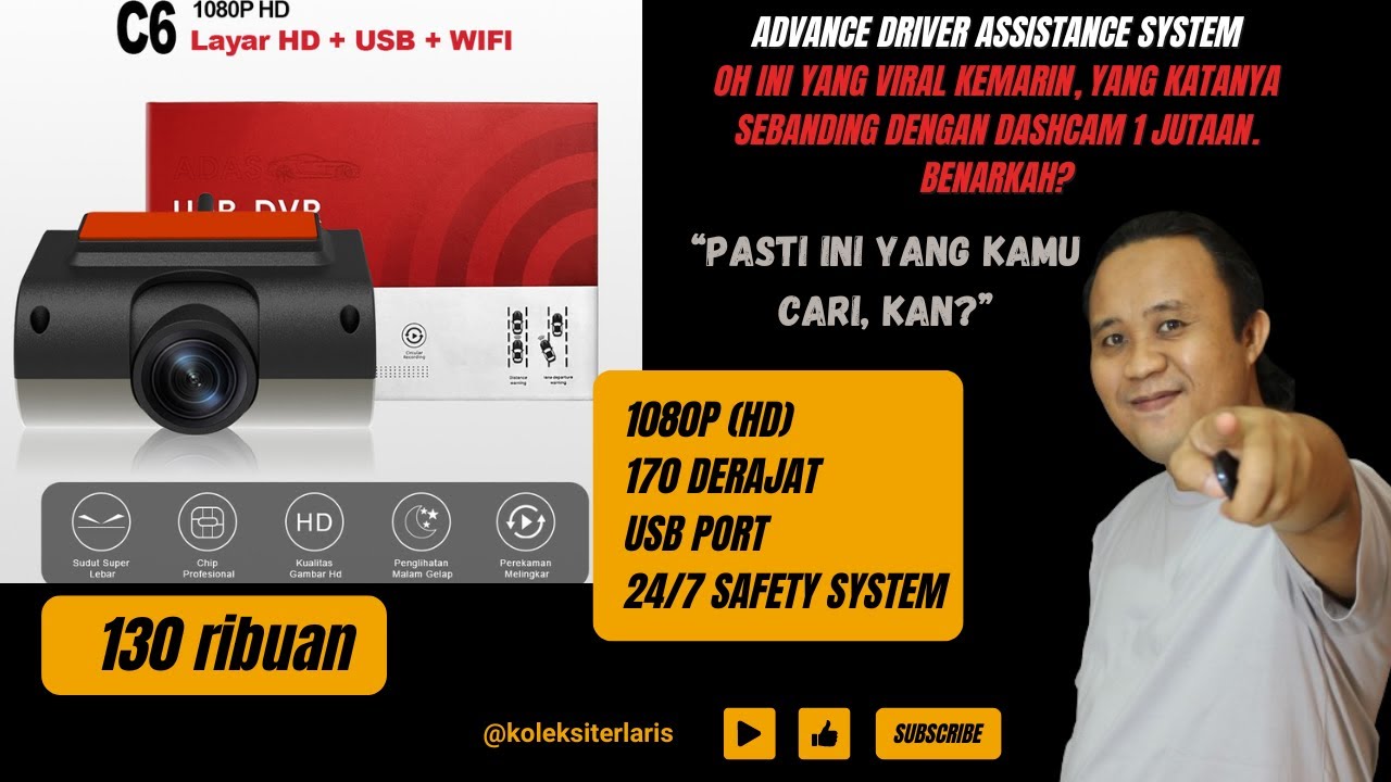 Review Kamera Mobil C6 ADAS - Dashcam Murah Berkualitas Bagus - YouTube
