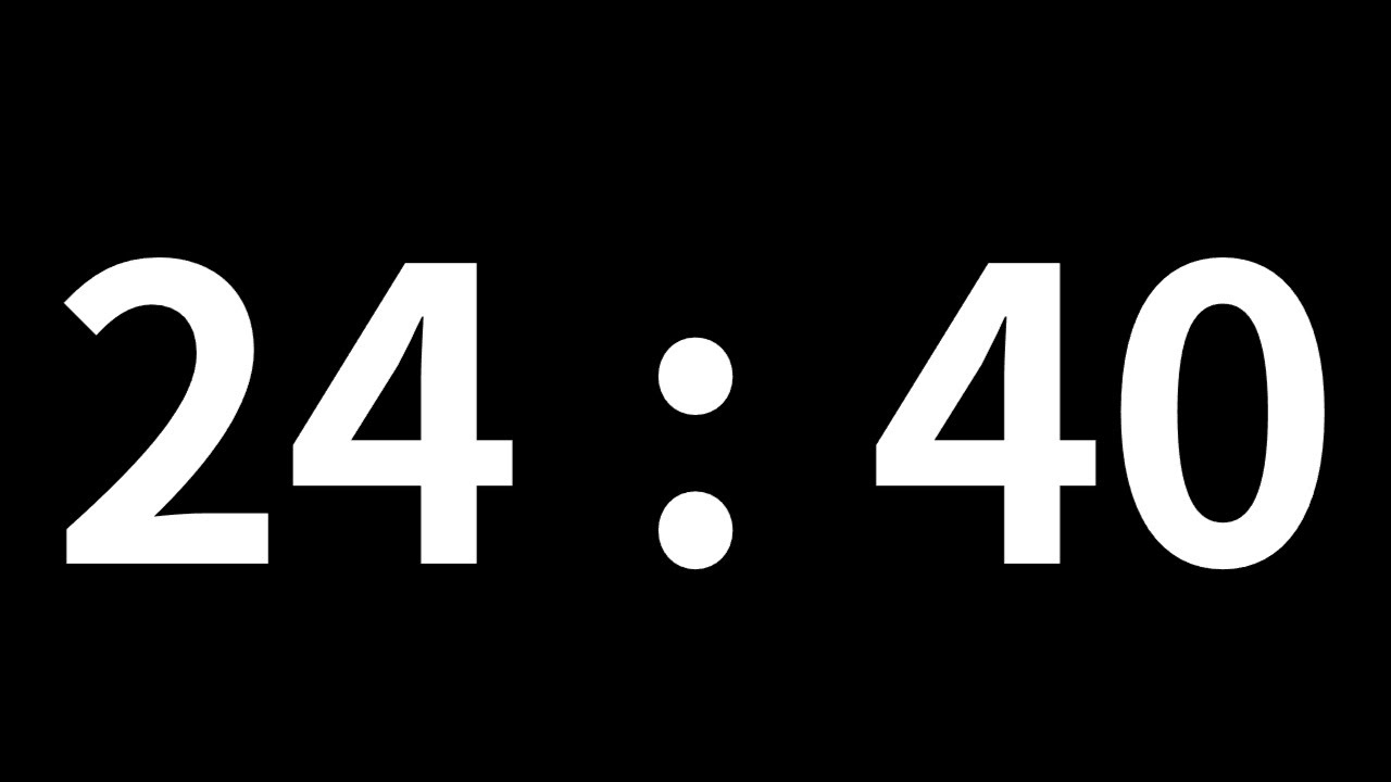 24분 40초 타이머 24minute 40second timer 1480 second timer - YouTube
