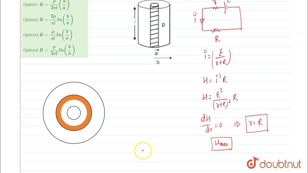 Model a torch battery of length l to be made up of a thin cylindrical bar of radius \'a\' and a ...