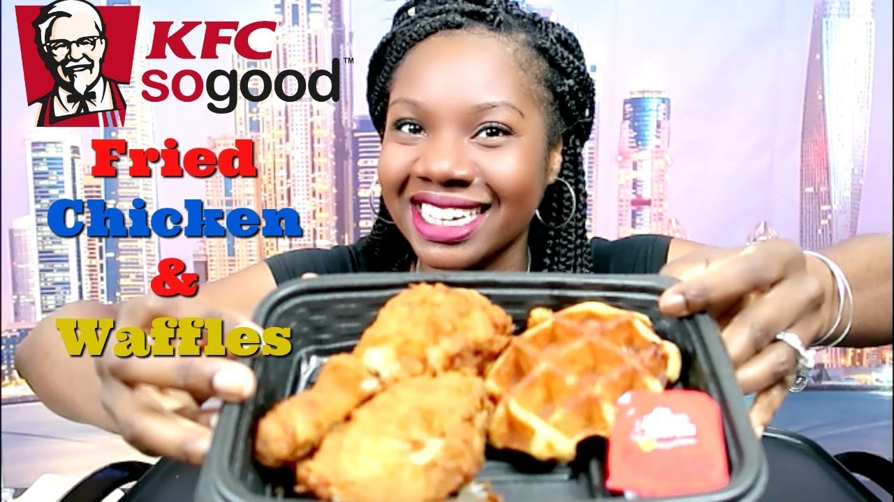 Chicken & Waffles Mukbang/Review | The Chomp Queen - YouTube