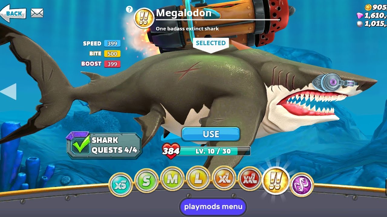 Hungry Shark World Mod Menu 5.0.2 Unlimited Money & Unlock All Shark ...
