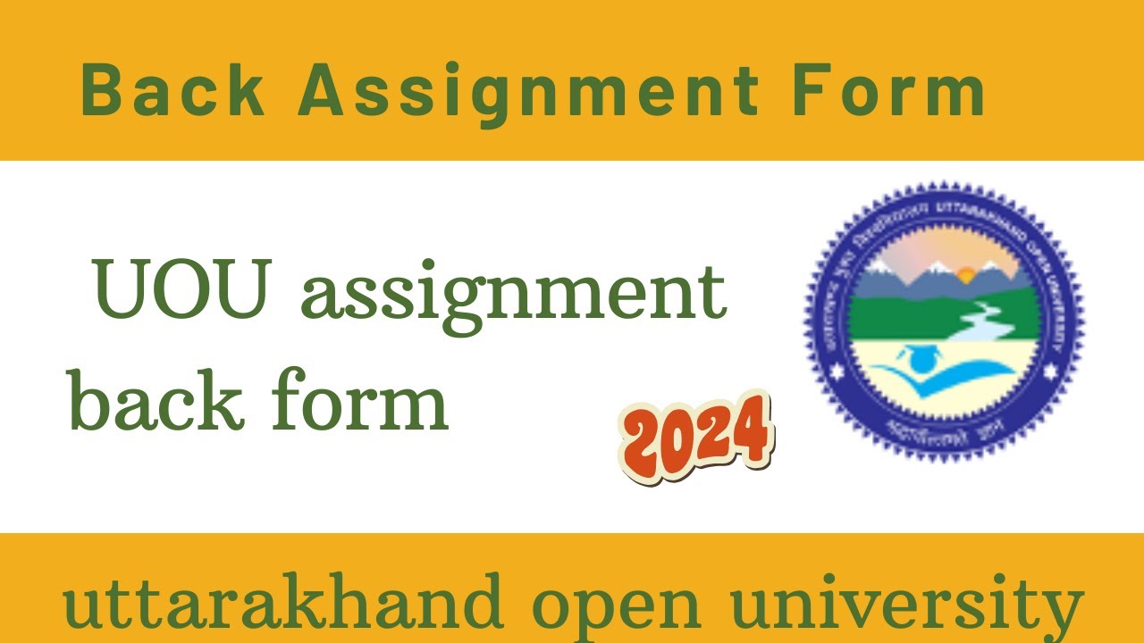 How to Fill UOU Assignment back form #uou #uoubackform - YouTube
