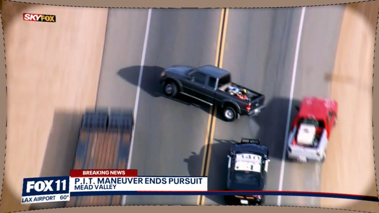 PIT maneuver:Wild Ending To Police Pursuit Sends Pickup Truck Rolling ...