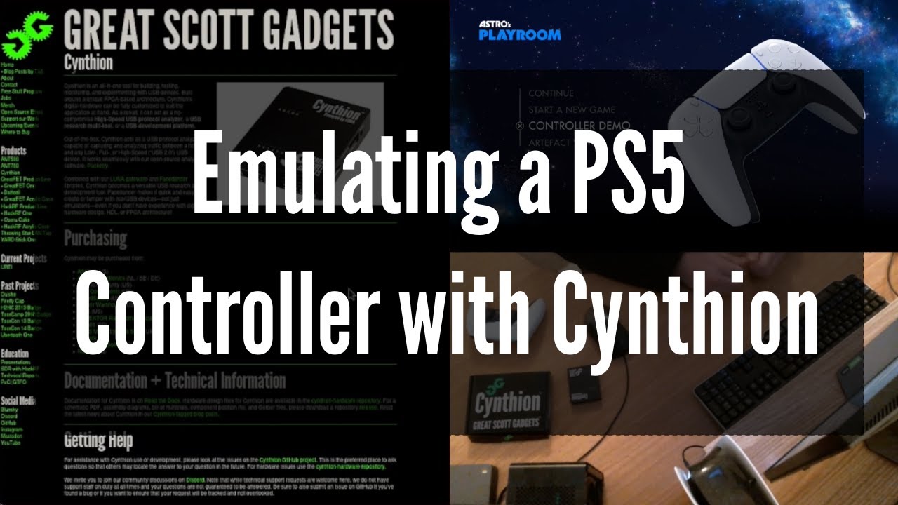Emulating a PS5 Controller with Cynthion and Facedancer - YouTube