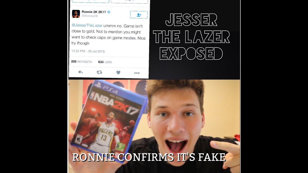 JESSER THE LAZER EXPOSED !!! RONNIE 2k CONFIRMS IT'S A FAKE !!! -NBA ...