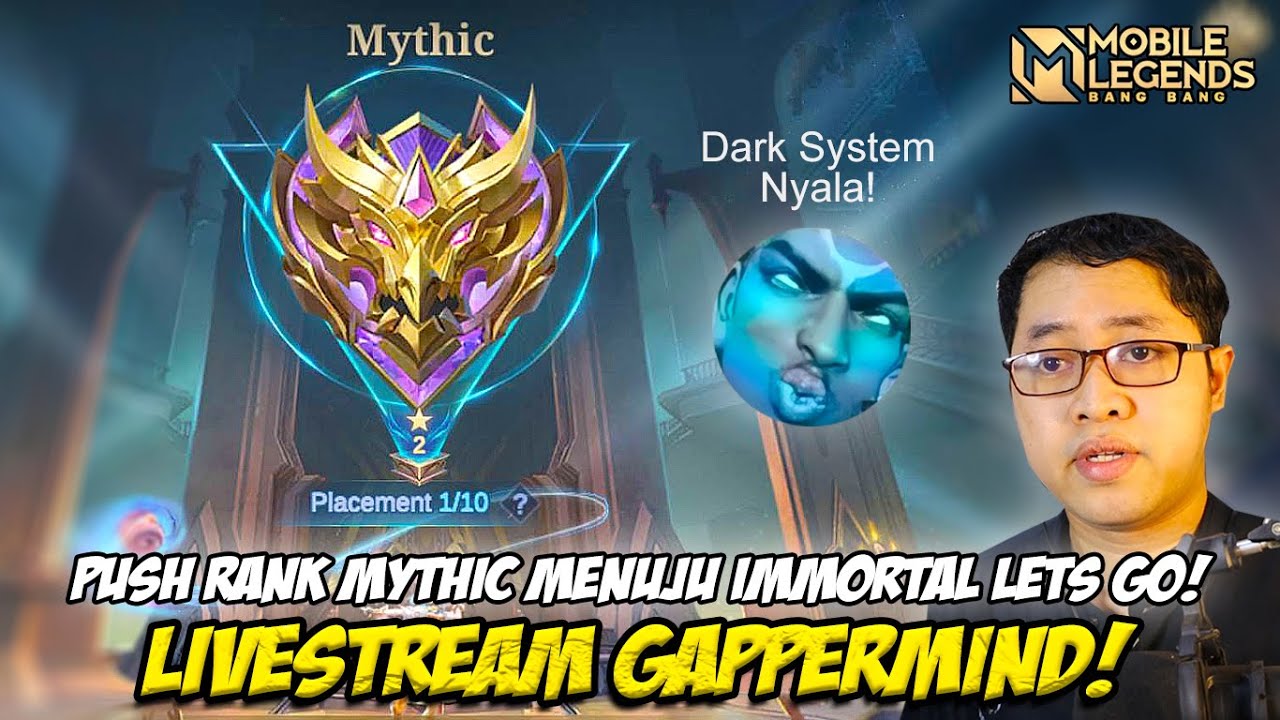 🔴 PUSH RANK MYTHIC MENUJU IMMORTAL DARK SYSTEM ON + PUSH RANK BRUTAL ...