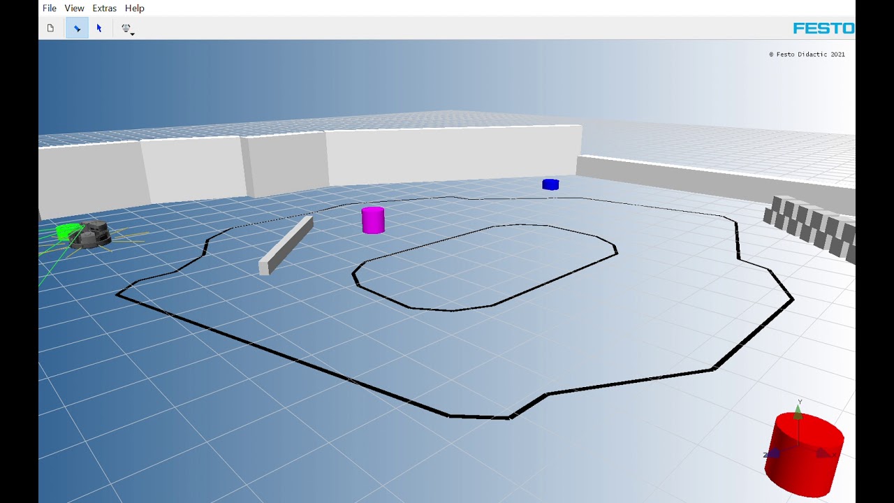 Part 1 of 3. Robotino® SIM Demo - YouTube