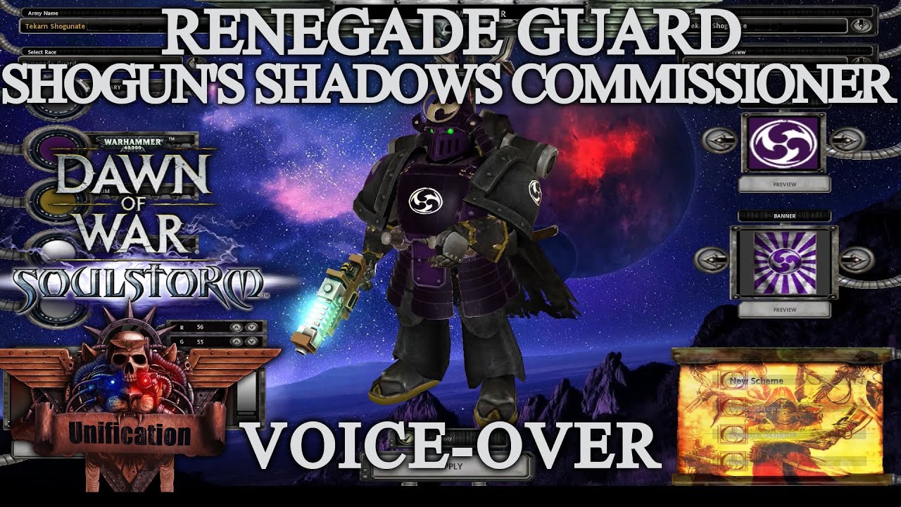 Voice-Over: Dawn of War - Unification # Renegade Guard - Shogun's Shadows Commissioner - YouTube