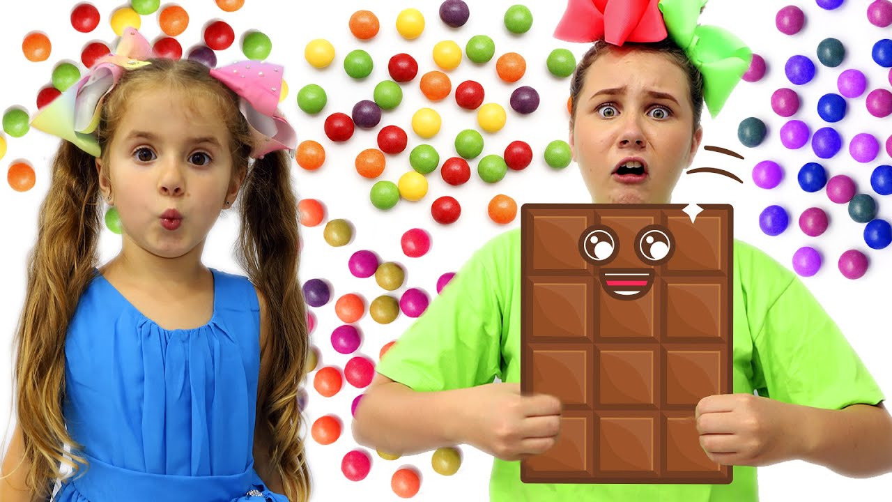 Ruby and Bonnie plays at school with sweets - YouTube