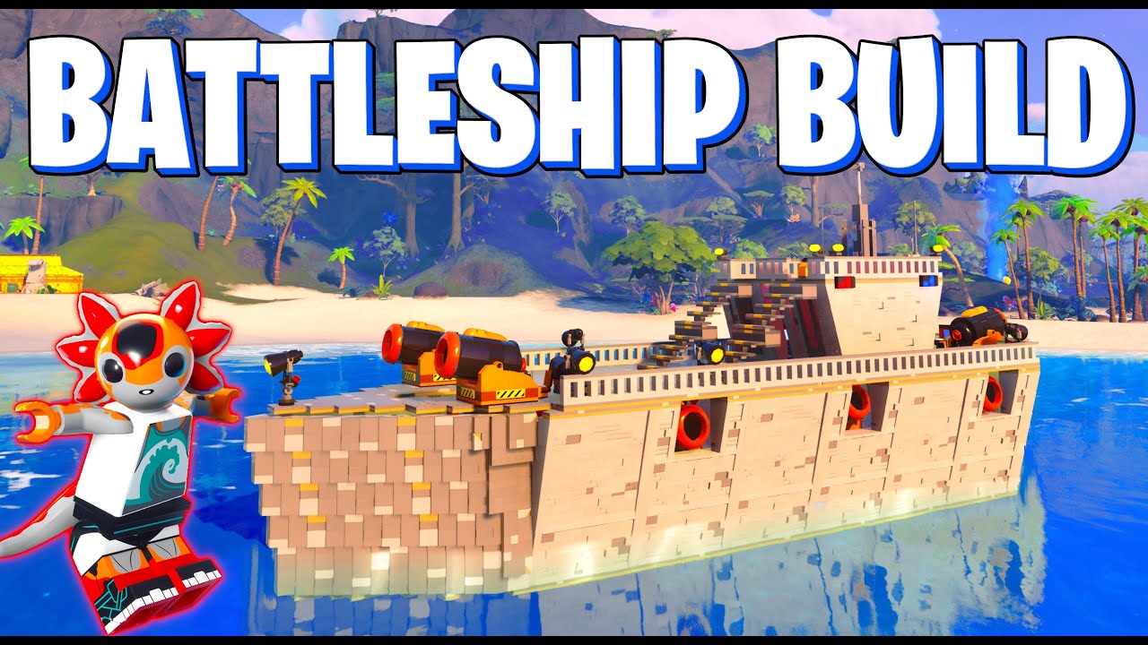 How to Build a "BATTLESHIP" in LEGO Fortnite - YouTube