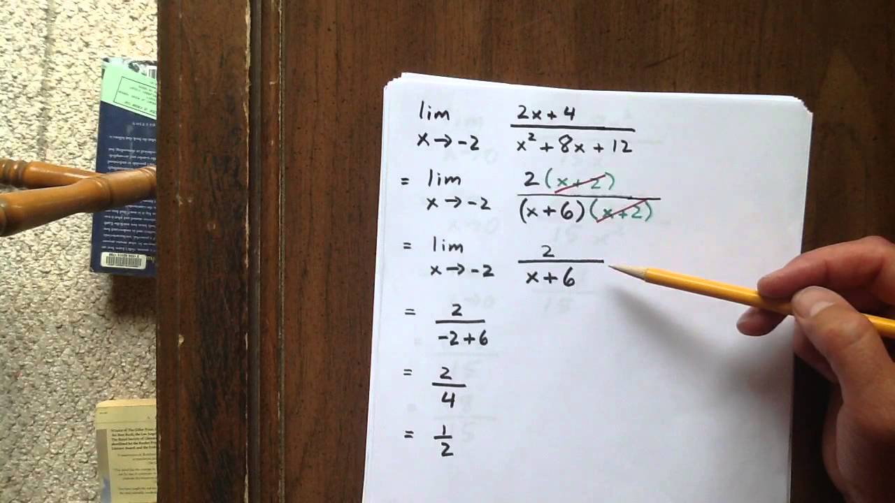 limit linear over quadratic 2 - YouTube