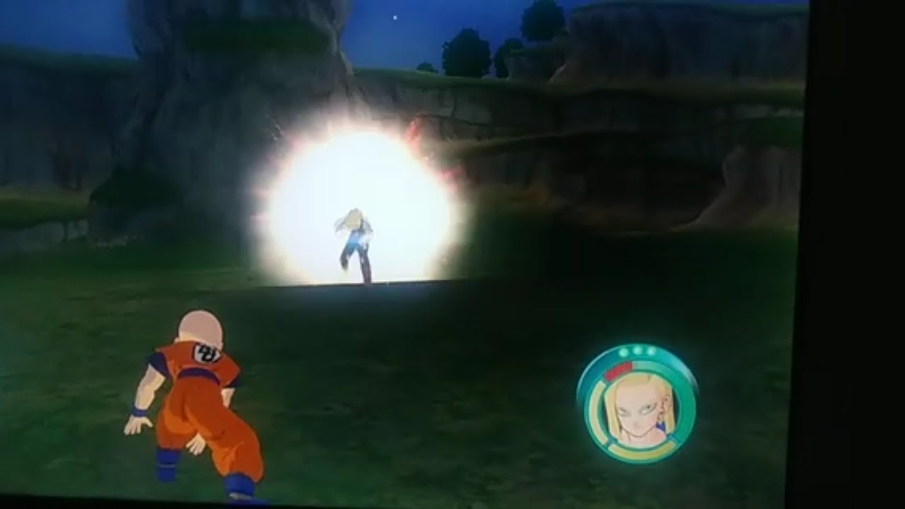 Dragonball Raging Blast Krillin Spread Energy Blast on Android 18 ...