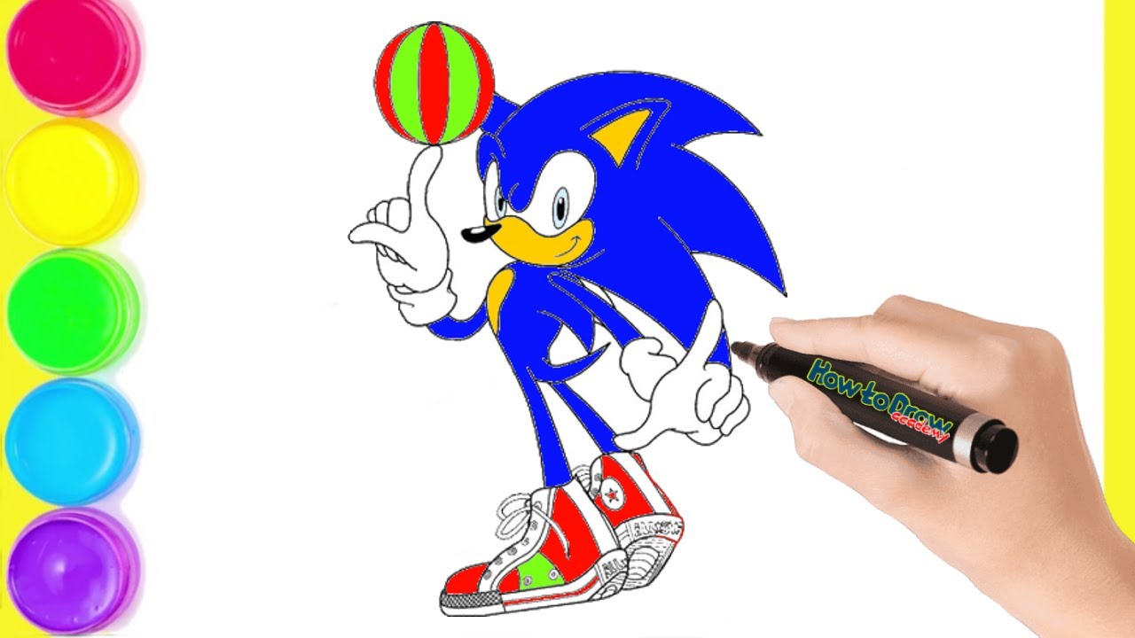 Sonic | How to Draw | Art for Kids | Drawing | Cartooning - YouTube