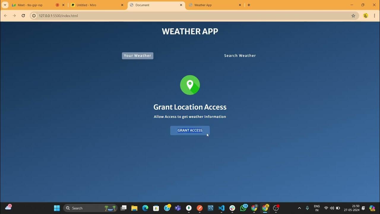 Weather App Project using HTML, CSS, JavaScript | Part-2 | Web Development Series | Sayandeep ...
