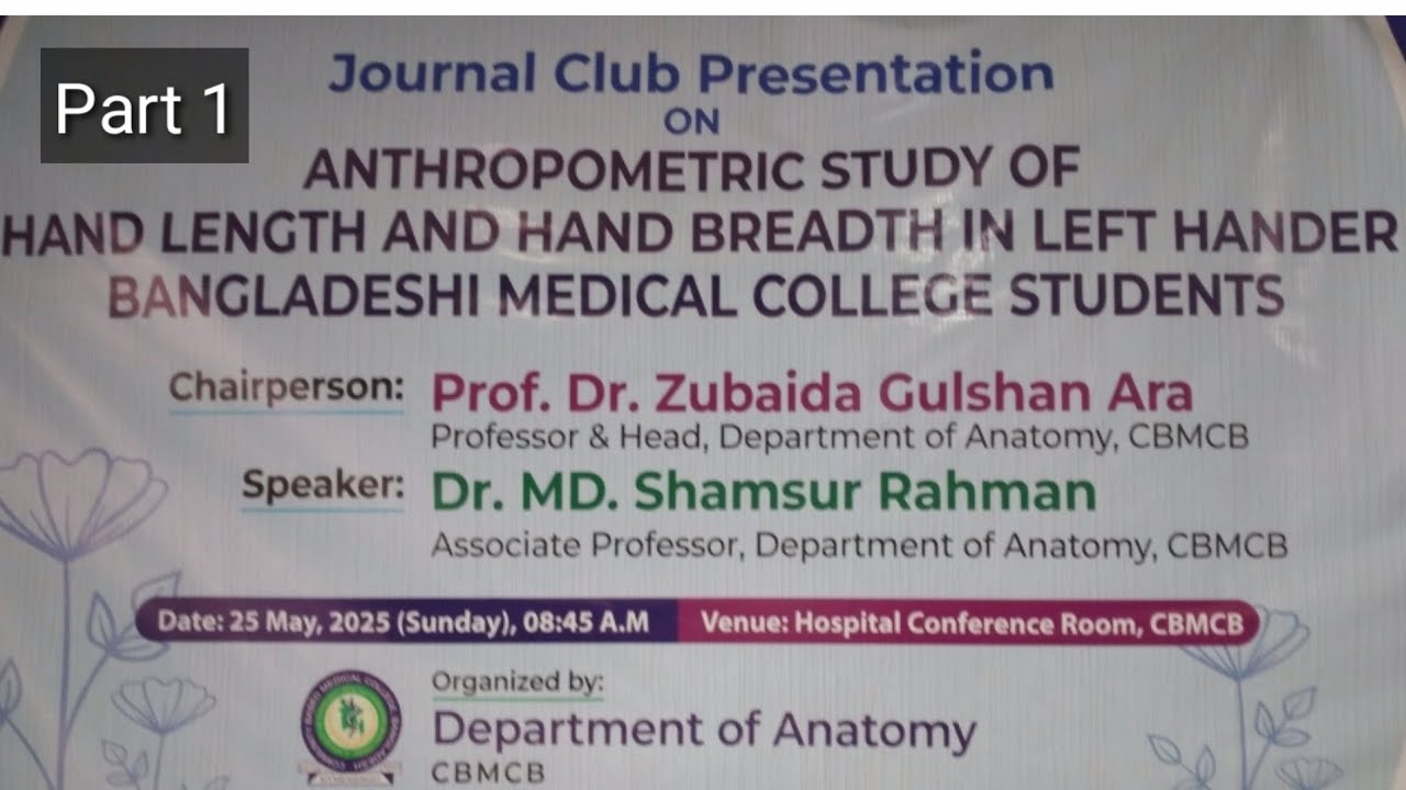 Journal Club | Study of Hand Dimensions in Left-Handed Bangladeshi ...
