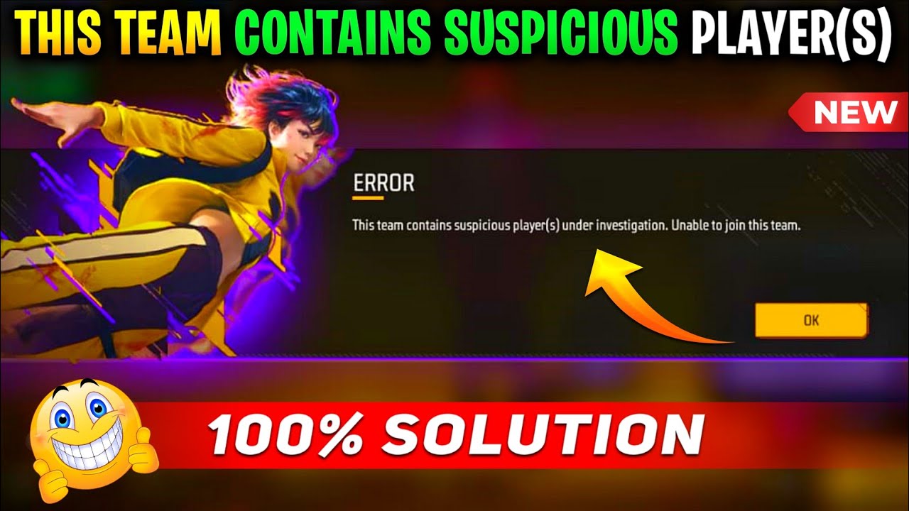 How to solve " this team contains suspicious players) under ...