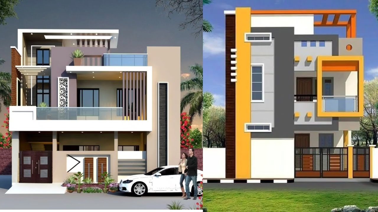 Latest Beautiful House Front Elevation Design|| Double Floor House ...