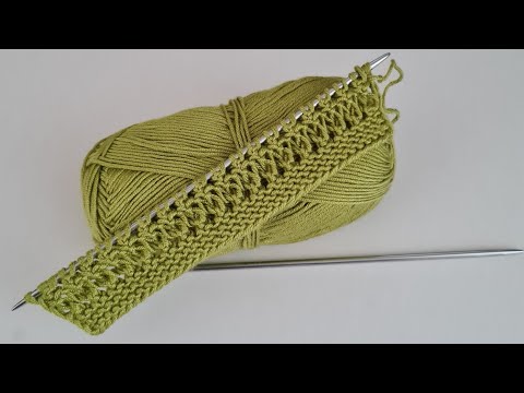 Bambu iple mevsimlik kolay iki şiş örgü modeli ✅️ knitting crochet