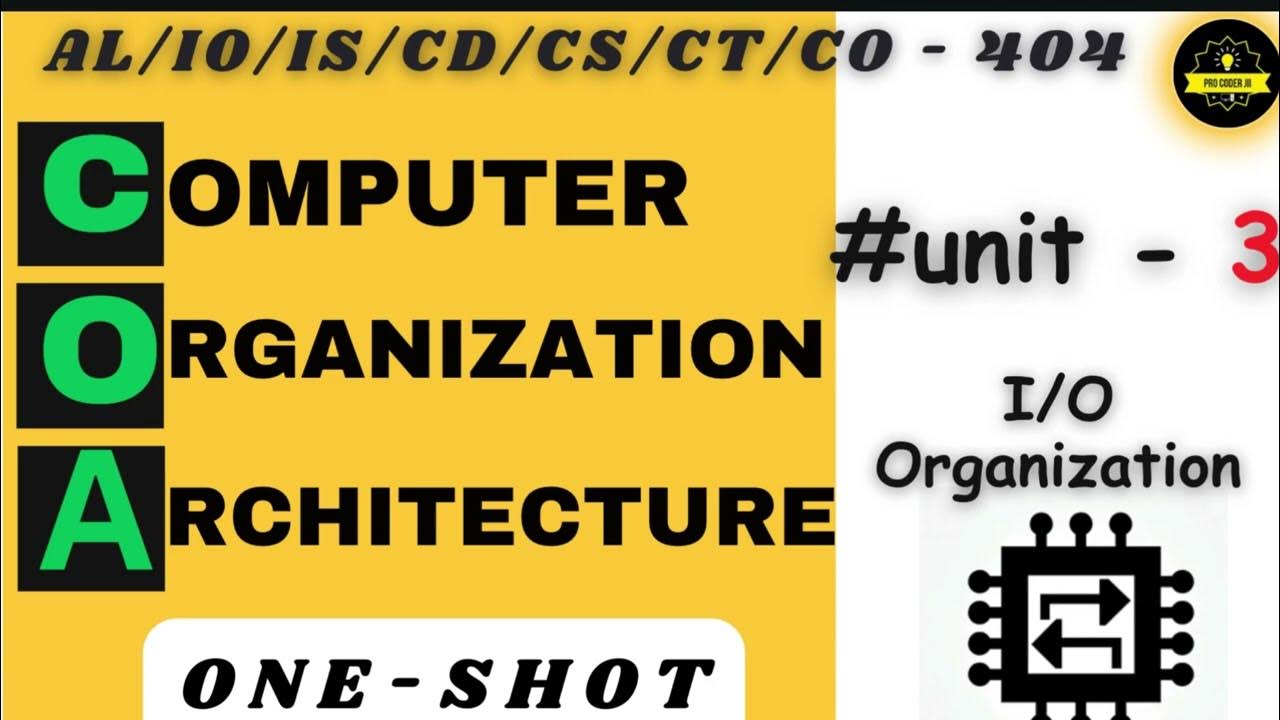 COA UNIT - 3 | Computer Organization & Architecture in one shot |Hindi 🔥 #procoderjii #rgpv #coa ...