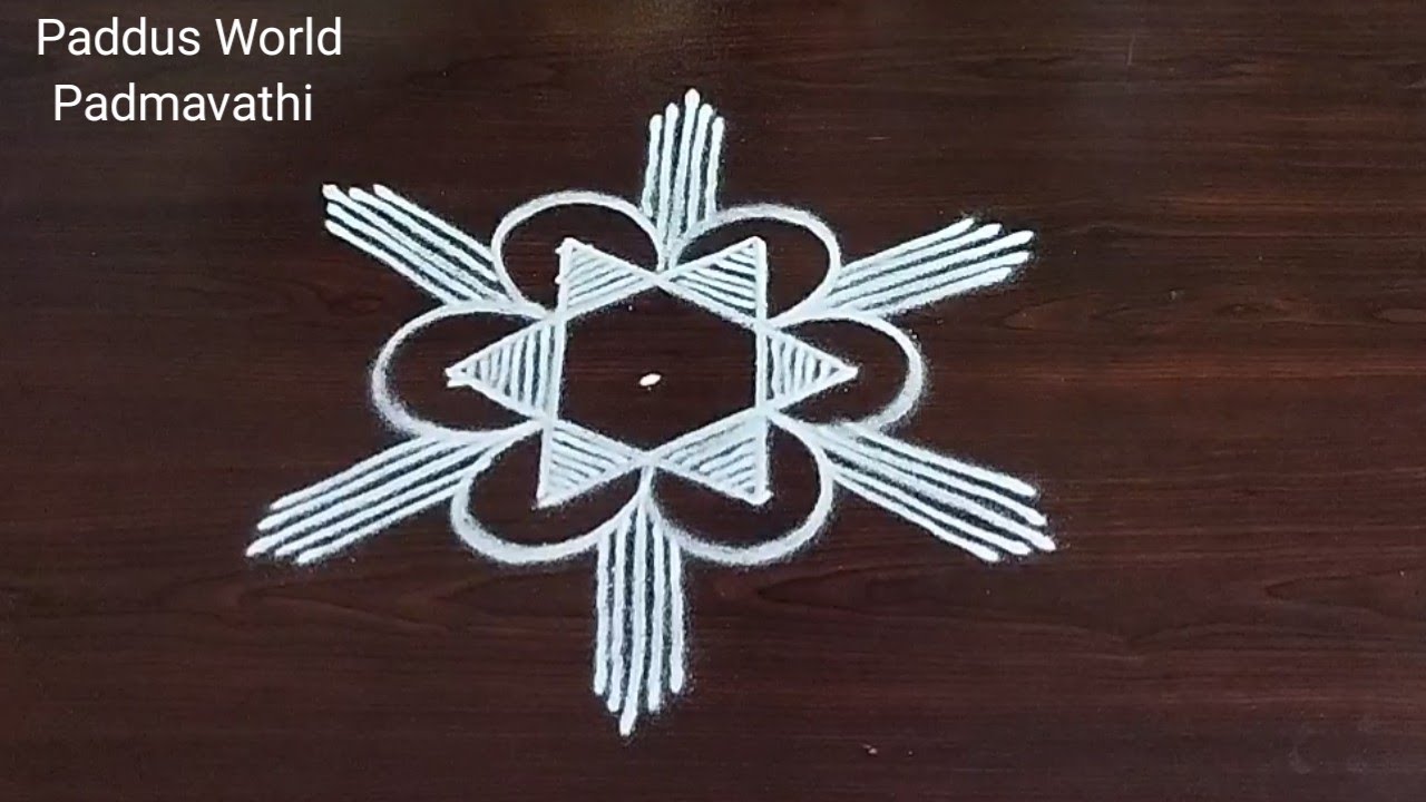 Easy and Simple Rangoli 🌷 3X2 dots Creative Kolam 🌷 Latest Chinna ...