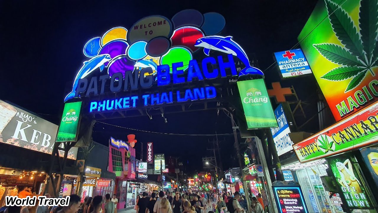 4K Walking Tour - Bangla Walking Street, Patong beach. Phuket, Day and ...