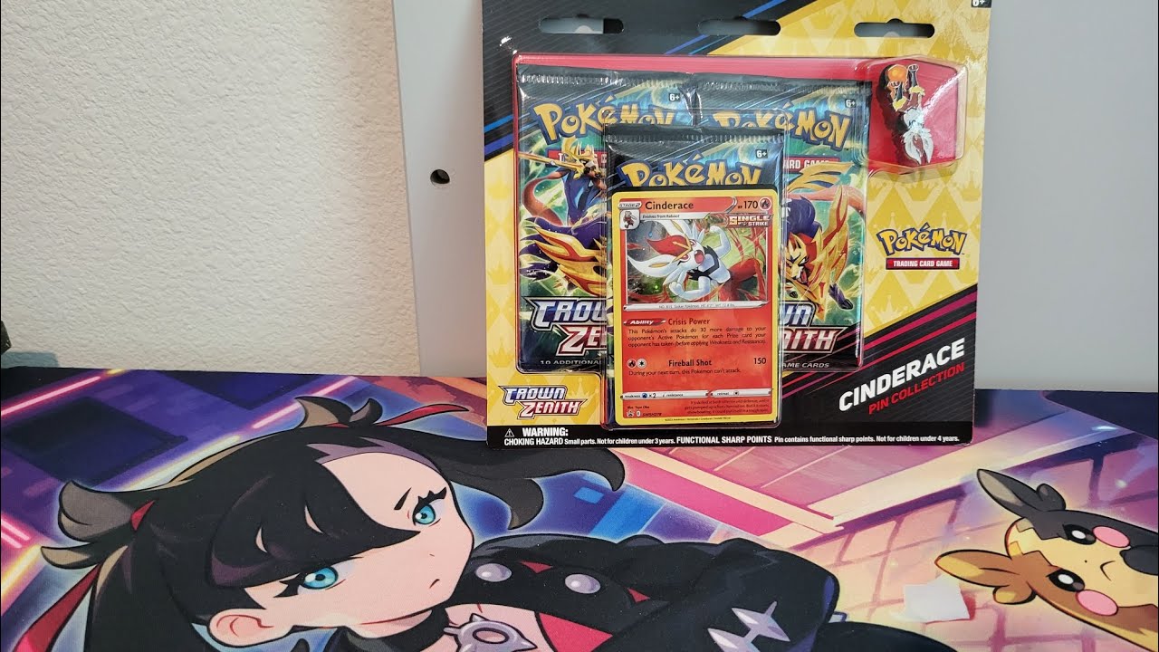 Unboxing the Crown Zenith Cinderace Pin Collection Blister! | Pokemon ...