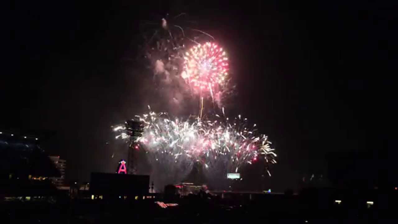 Angels Patriotic fireworks show May 17, 2014 - YouTube