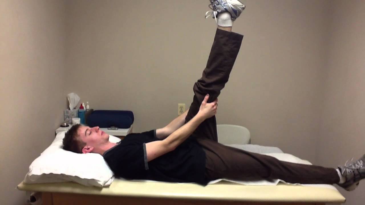 Hamstring Stretch - Active - Supine - YouTube