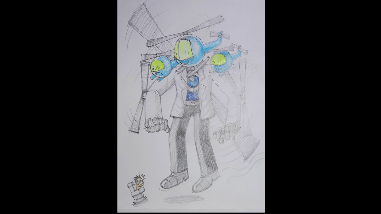 Titan helicopterman 🚁 วาดไททันเฮลิคอบเตอร์แมน ง่ายๆด้วยดินสอ 2B # ...