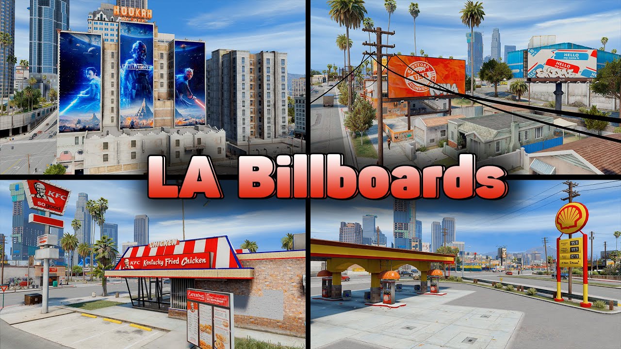 Из GTA 5 в GTA 6 моды #11: LA Billboards GTA 5 - УСТАНОВКА МОДА НА ...