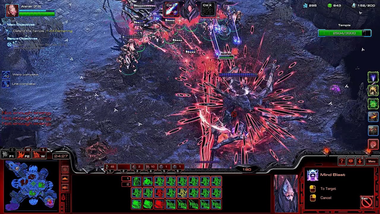 SC2 Co-Op Temple of the Past "Temple of Rebirth" Alarak GamePlay ...